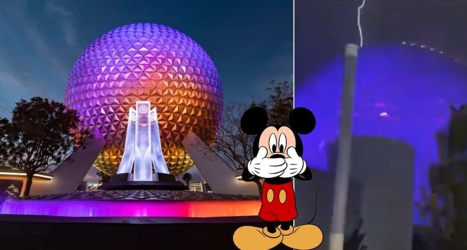 VIDEO: Terrifying Lightning Bolt Strikes Disney Park Icon